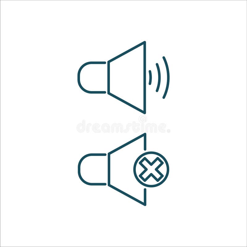Sound Icon Vector Line Art stock vector. Illustration of ilustrationthe ...