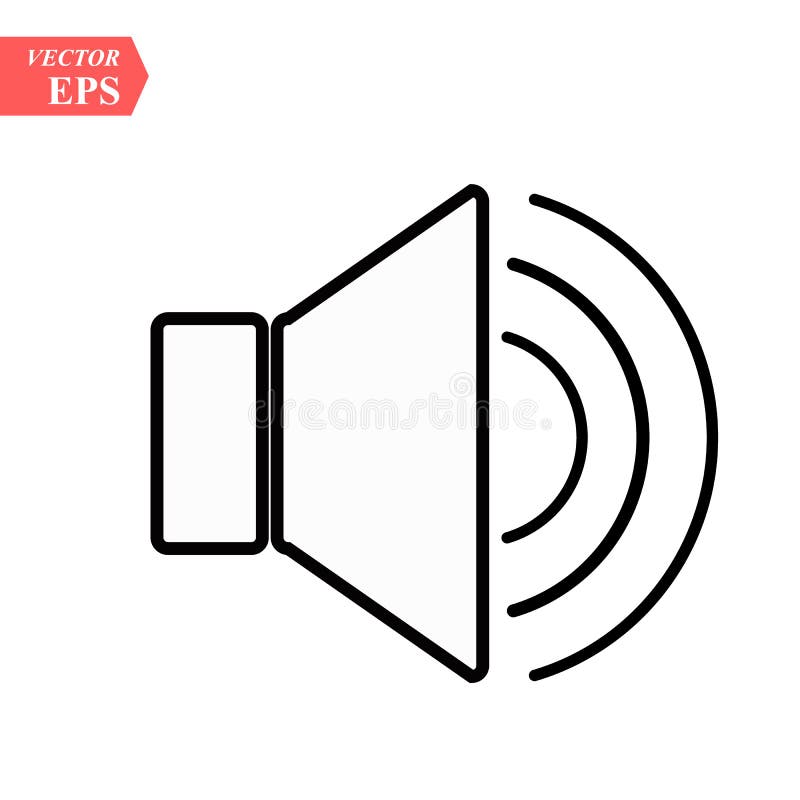 Sound Icon, Sound Icon Vector, in Trendy Flat Style Isolated on White ...
