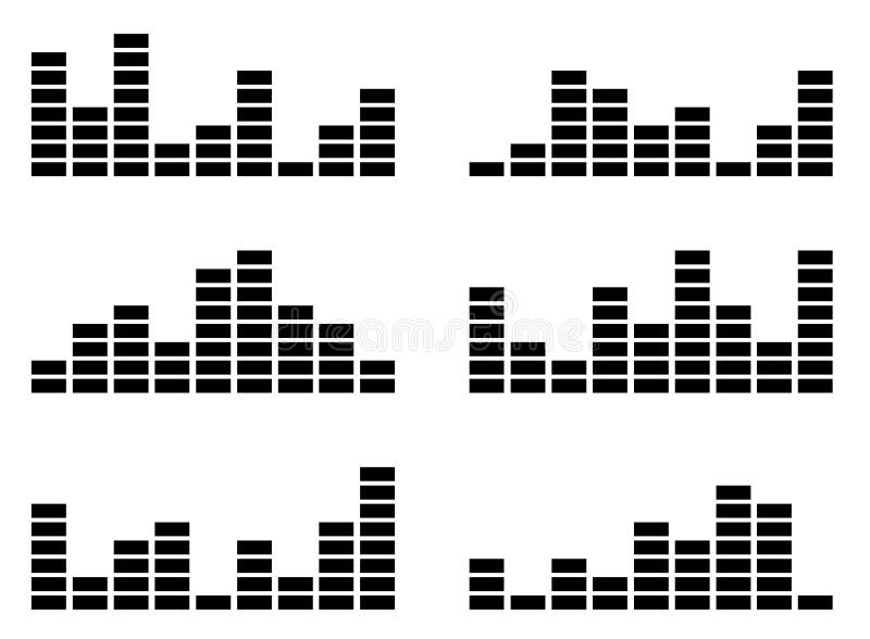 Sound indicator equalizer stock illustration. Illustration of dots ...