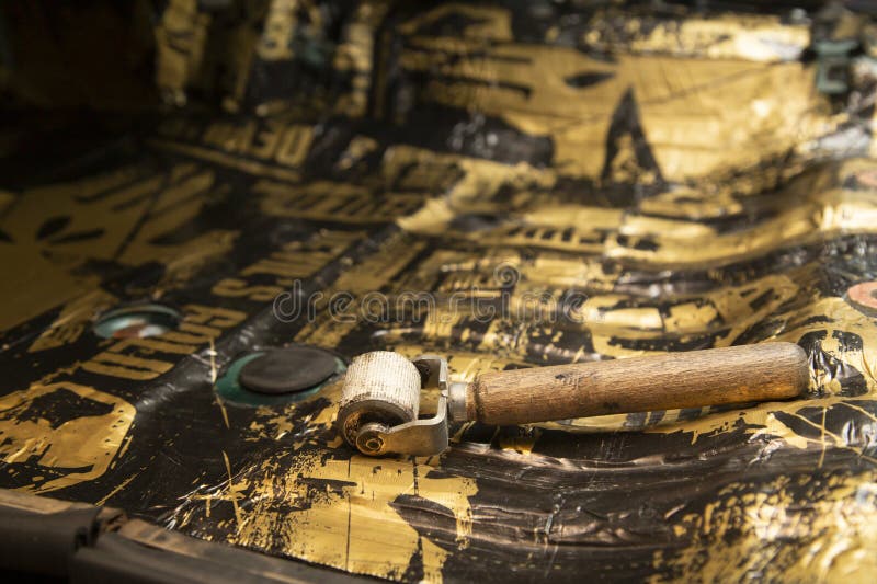 Sound Insulation of the Car. Installation of Sound Insulation Material ...