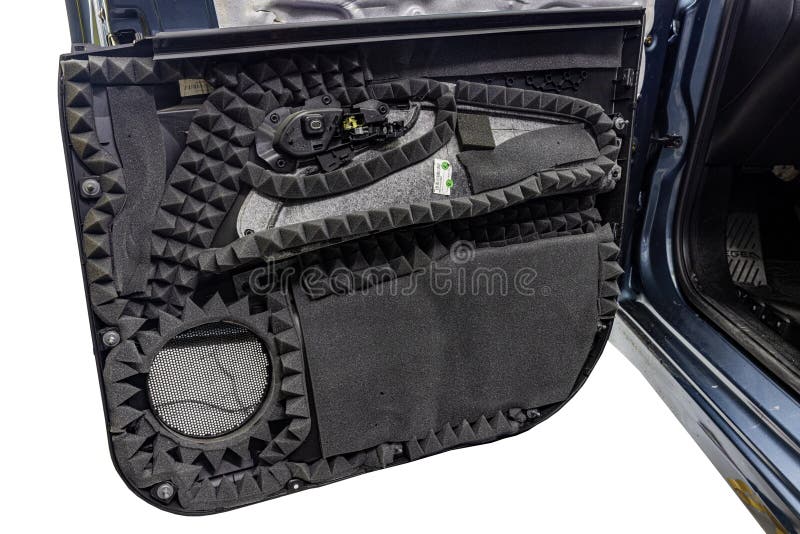 Sound Insulation of the Car. Installation of Sound Insulation Material ...