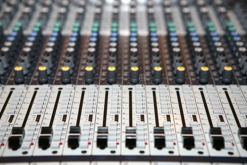 Sound knobs stock image. Image of desk, director, button - 8403341