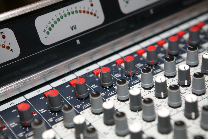 Sound knobs with meter stock image. Image of knobs, analog - 8403533