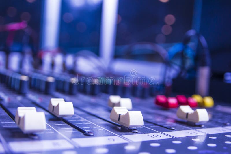 Sound Level Control Slider. Stock Photo - Image of graphic, connection ...