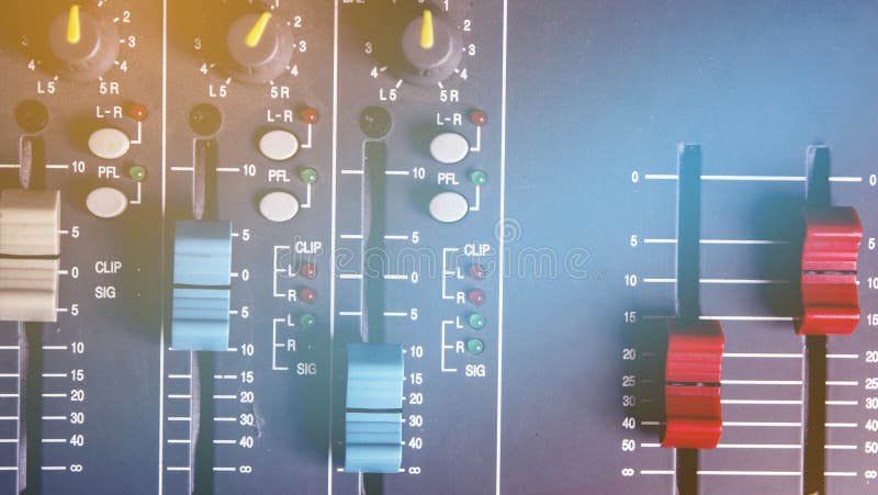 Sound Level Control Slider. Stock Photo - Image of graphic, connection ...