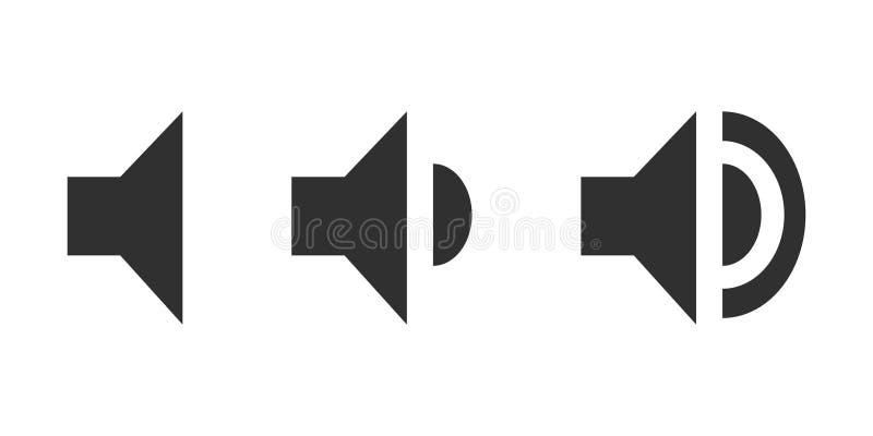 Sound Level Icons Set Simple Design Stock Illustration - Illustration ...