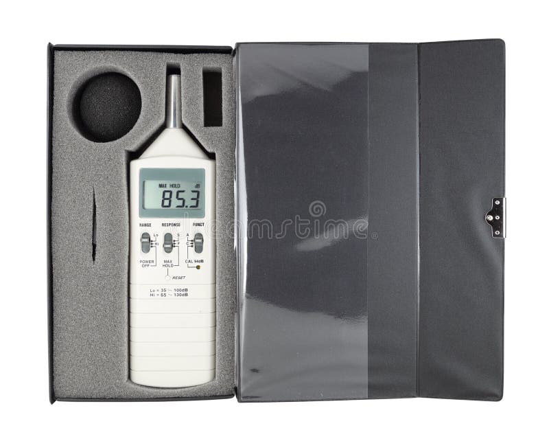Sound level meter stock image. Image of danger, measurement - 32508237