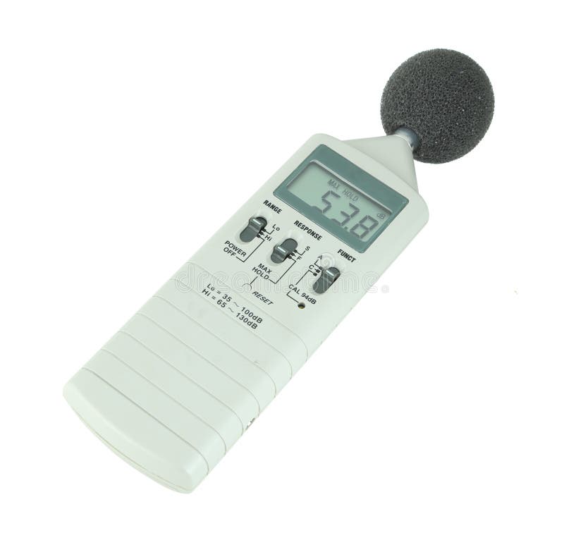 Sound level meter stock image. Image of deafness, electronic - 32508263