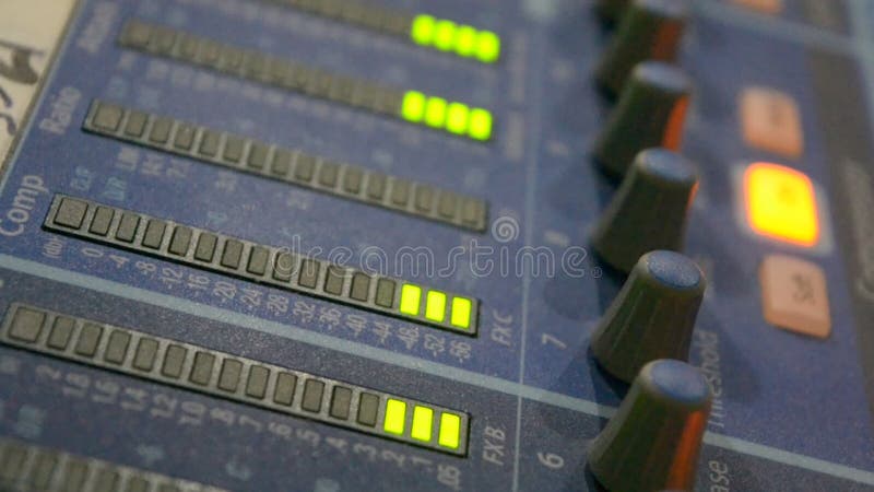 Sound Level Meter Equalizer in a Studio Stock Video - Video of ...