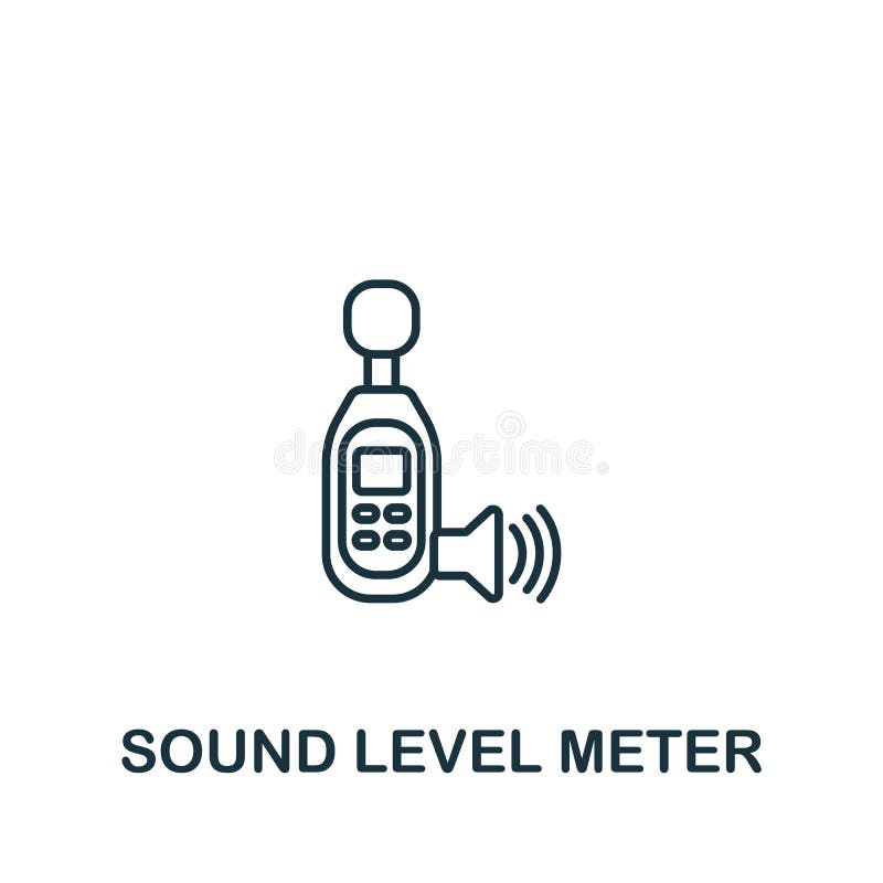 Sound Level Meter Icon. Line Simple Measuring Icon for Templates, Web ...