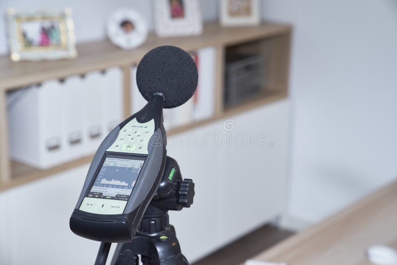 Sound Level Meter Measuring the Noise in a House Stock Photo - Image of ...