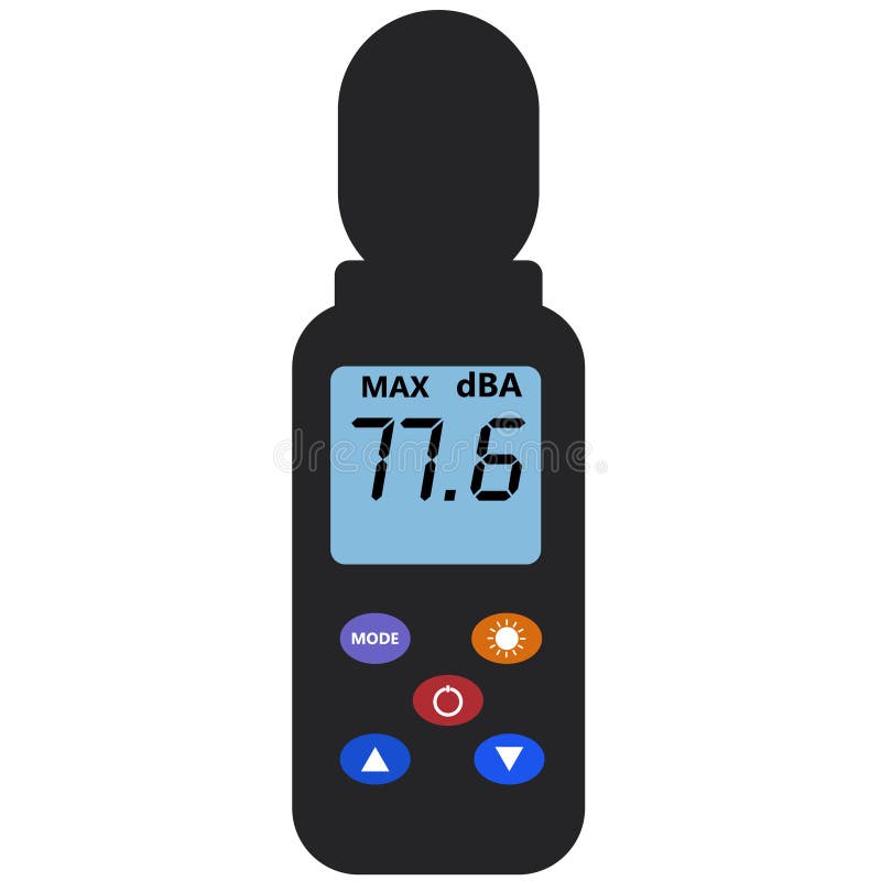 Sound Level Meter. Noise Sound Meter Stock Illustration - Illustration ...