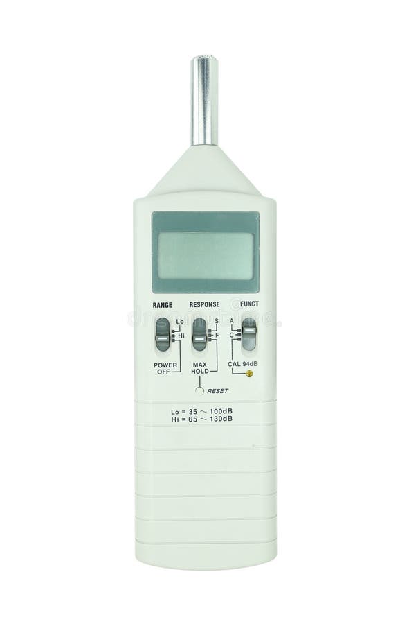Sound level meter stock image. Image of gauge, background - 32508215