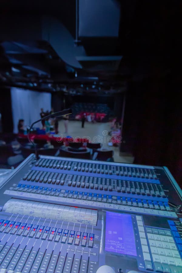 Sound and Light Control Devices for Performances Stock Image - Image of ...