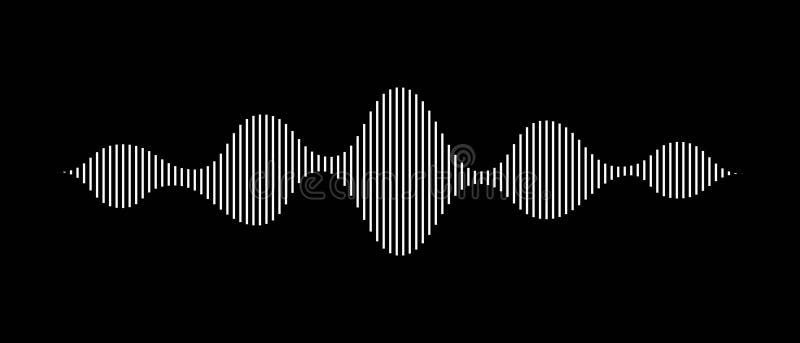 Sound Linear Wave on Dark Background, AI Voice Assistant Visualization ...