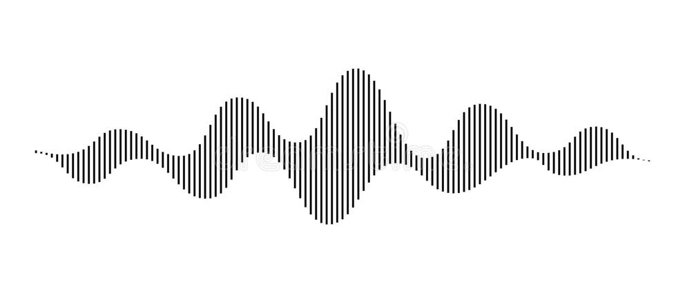 Sound Linear Wave on White Background, AI Voice Assistant Visualization ...