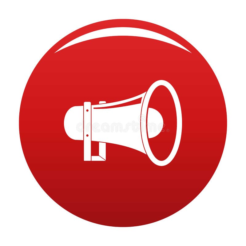 Sound of Megaphone Icon Vector Red Stock Vector - Illustration of horn ...