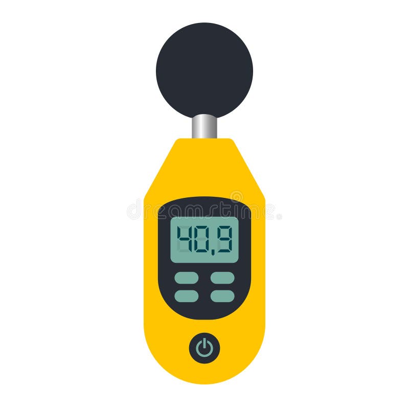 Sound Meter Icon, Noise Level Measuring Tool Stock Vector ...