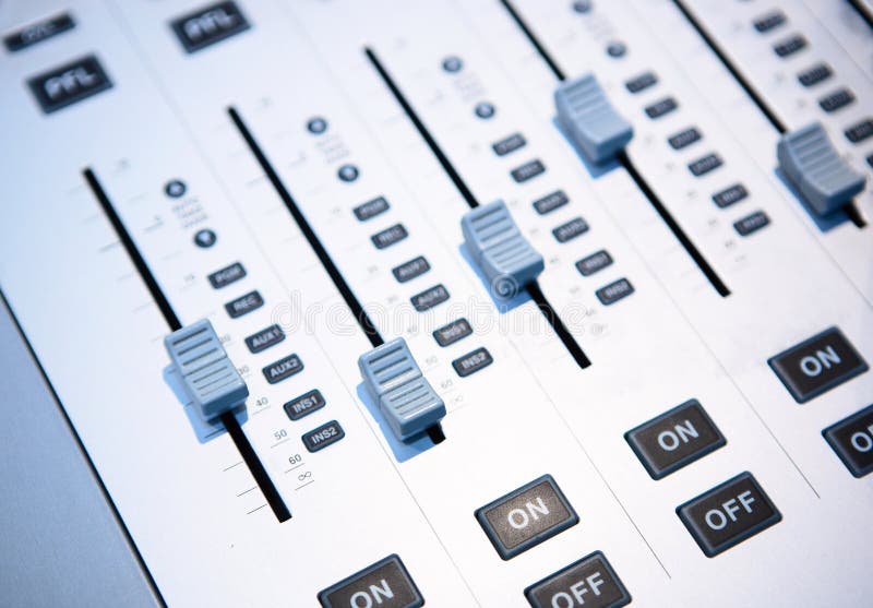 Digital Mixer Faders stock photo. Image of mixingdesk, fader - 868746