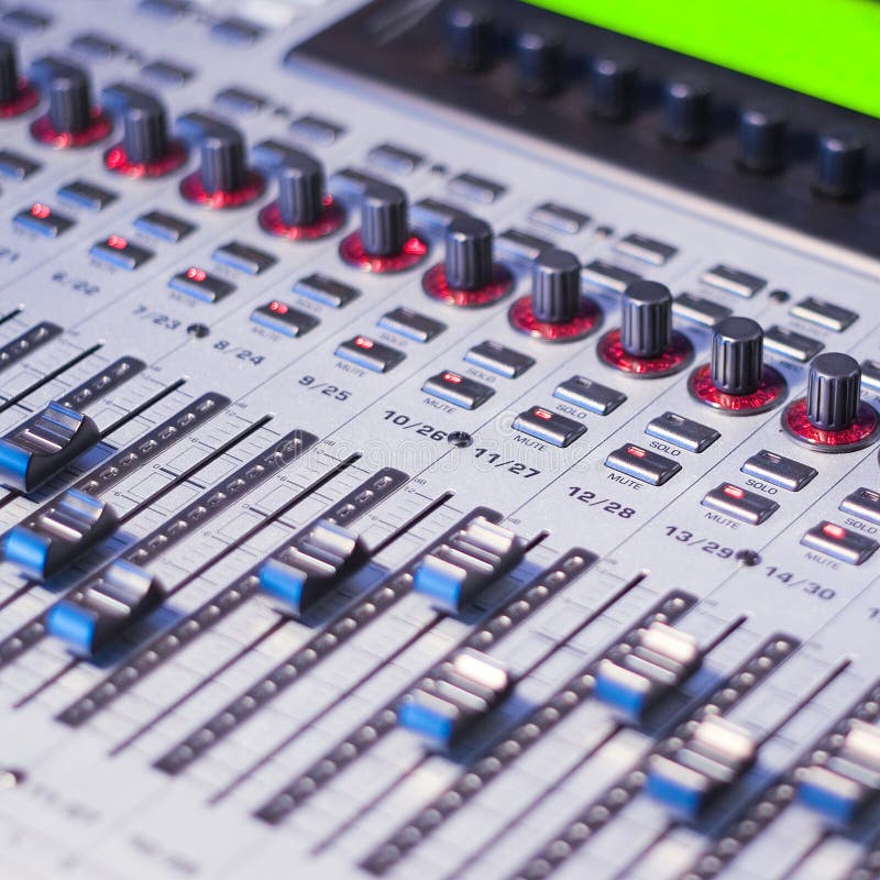 Sound mixer stock photo. Image of macro, multiple, line - 3895224