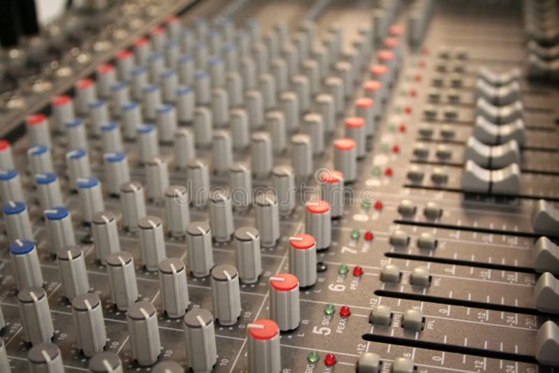 Sound mixer stock photo. Image of levels, lights, sound - 7583644