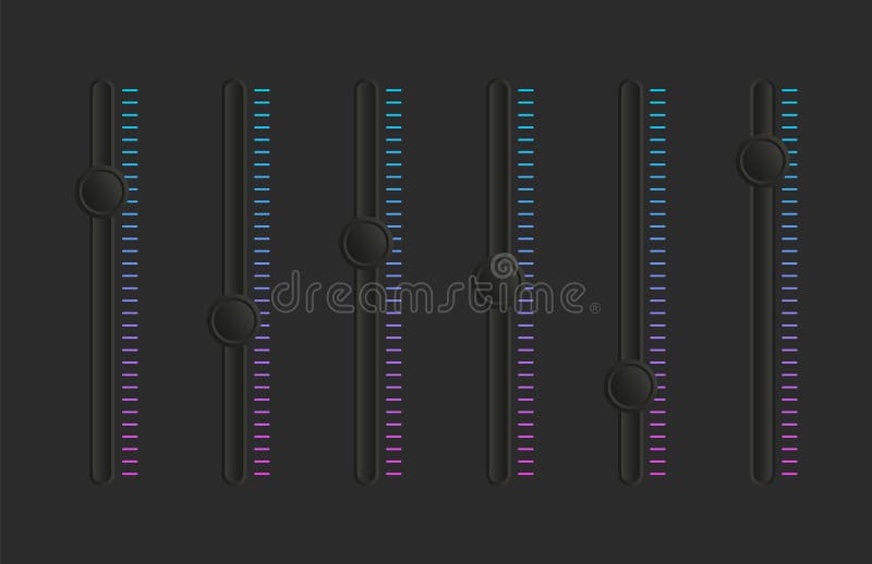 Sound Mixer. Sound Bar Slider. Vector Illustration Stock Illustration ...