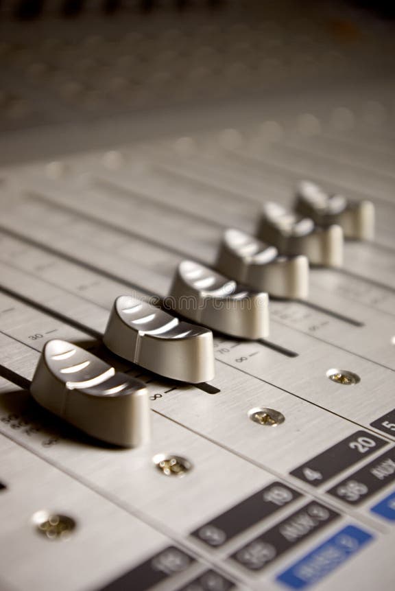 Sound mixer board faders stock photo. Image of slider - 3493138