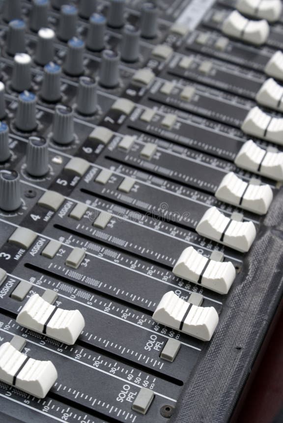 Sound mixer board faders stock photo. Image of sound, mixer - 4366402