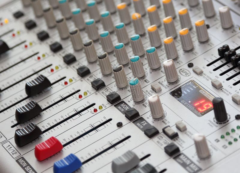 8 channel mixer stock vector. Illustration of bass, channel - 4743950