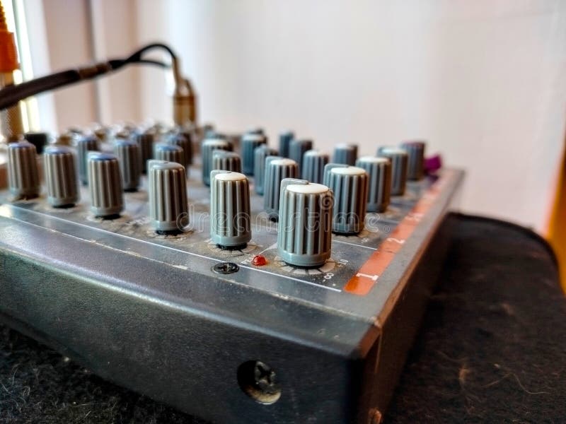 Sound Mixer Closeup. Audio Studio Mixer Stock Photo - Image of record ...