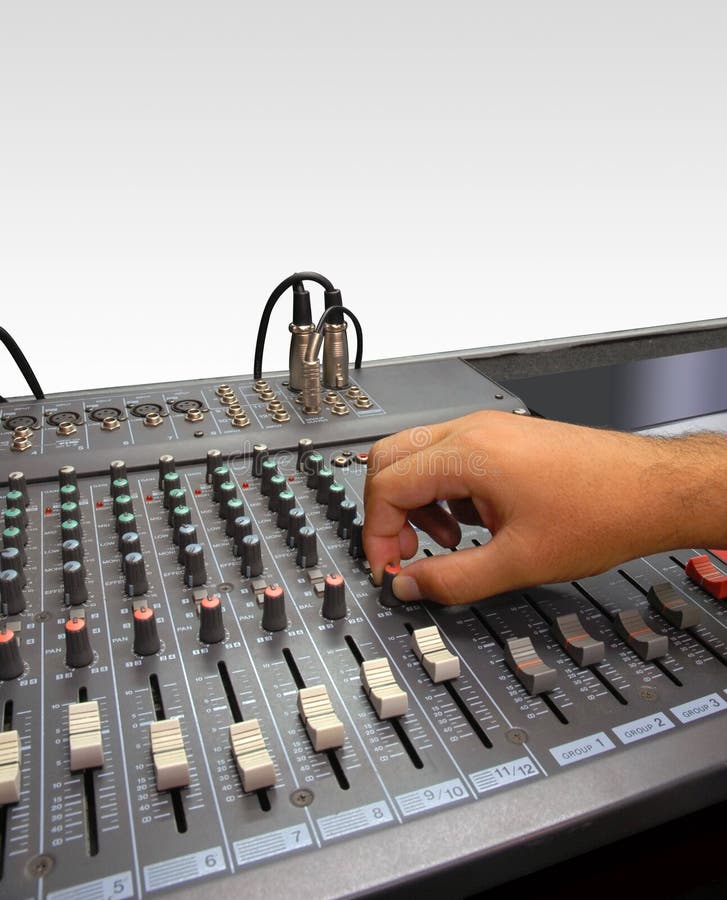 Hand on video mixer stock image. Image of analog, sound - 8865871