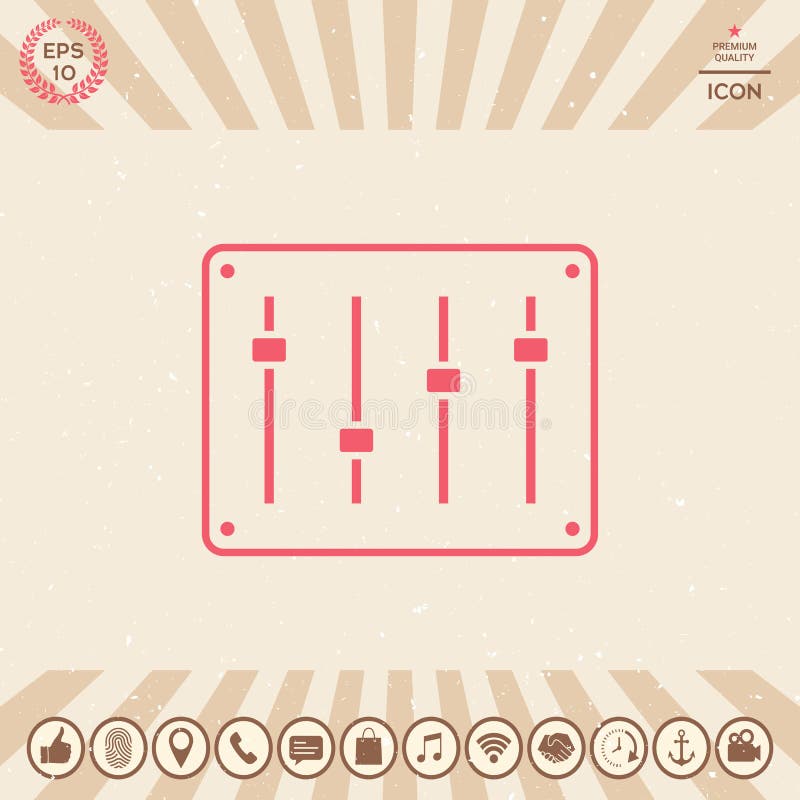 Sound mixer console icon stock vector. Illustration of balance - 106362910