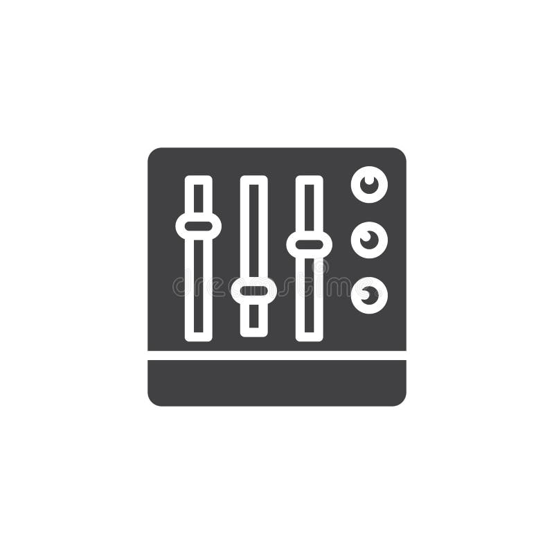 Sound mixer outline icon stock vector. Illustration of board - 117938475