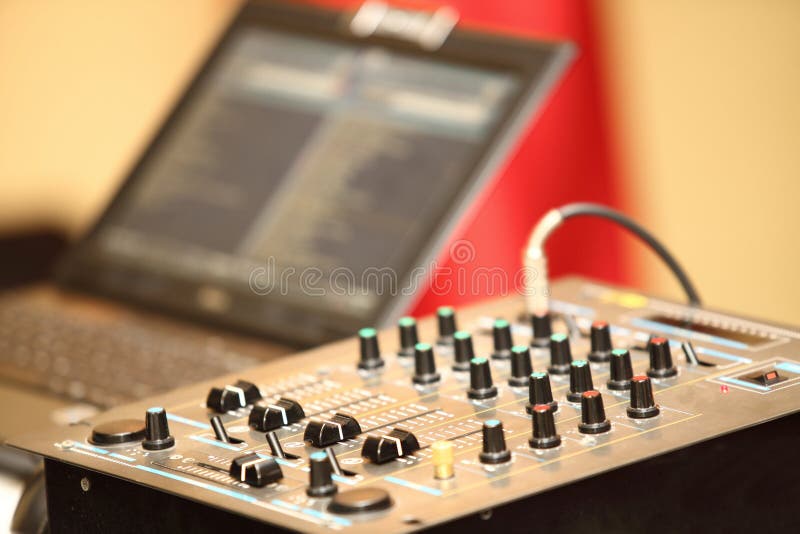 Sound Mixer Control Panel Audio Mixing Console Stock Photo - Image of ...