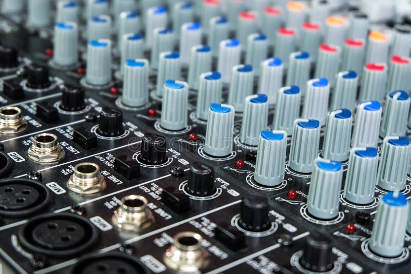 Sound mixer control panel stock photo. Image of radio - 49978802