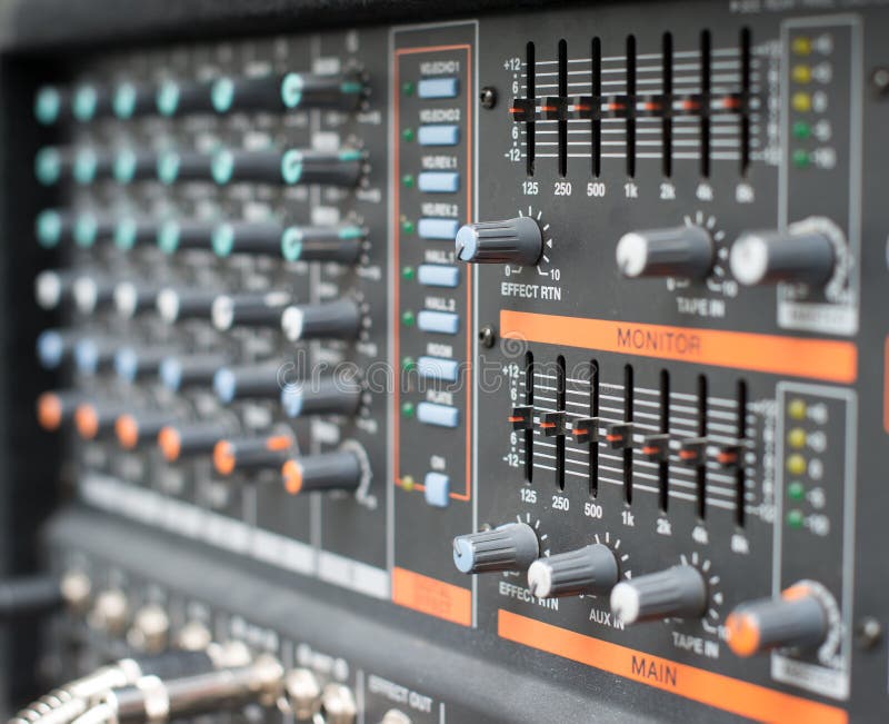 Sound mixer control panel stock image. Image of board - 40005535