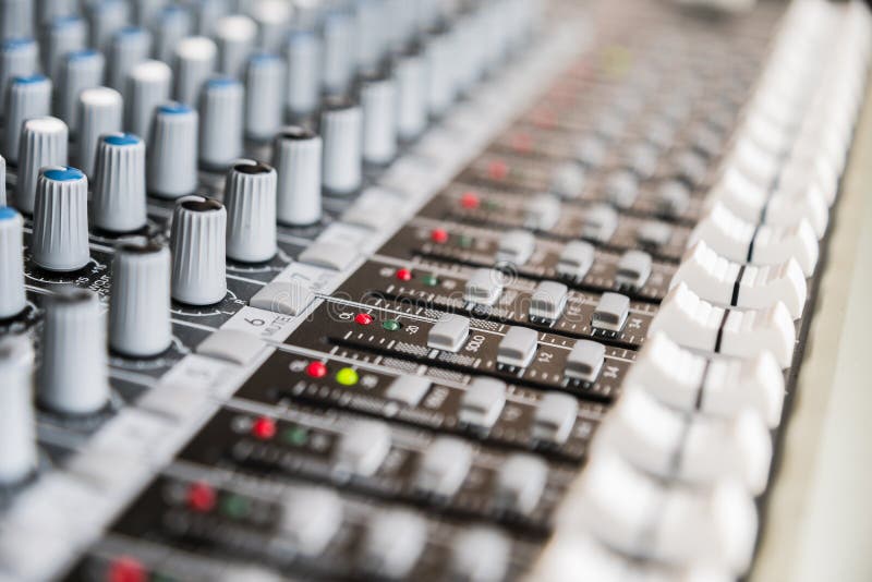 Sound Mixer Control Panel. Sound Controller Recording Studio Stock ...
