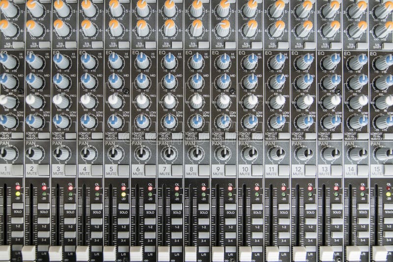 Sound Mixer Control Panel. Sound Controller Recording Studio Stock ...