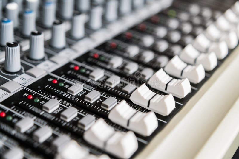 Sound Mixer Control Panel. Sound Controller Recording Studio Stock ...
