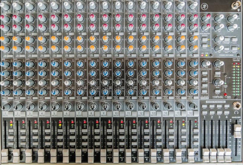 Sound Mixer Control Panel. Sound Controller Recording Studio Stock ...