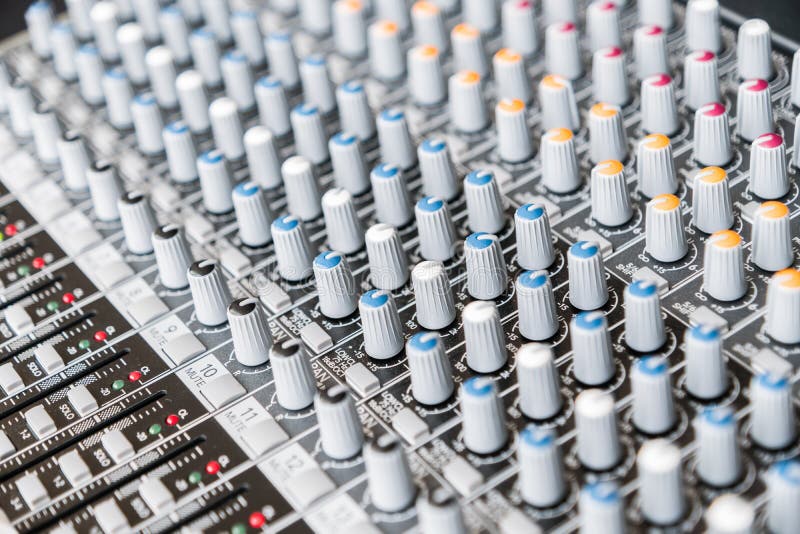 Sound Mixer Control Panel. Sound Controller Recording Studio Stock ...
