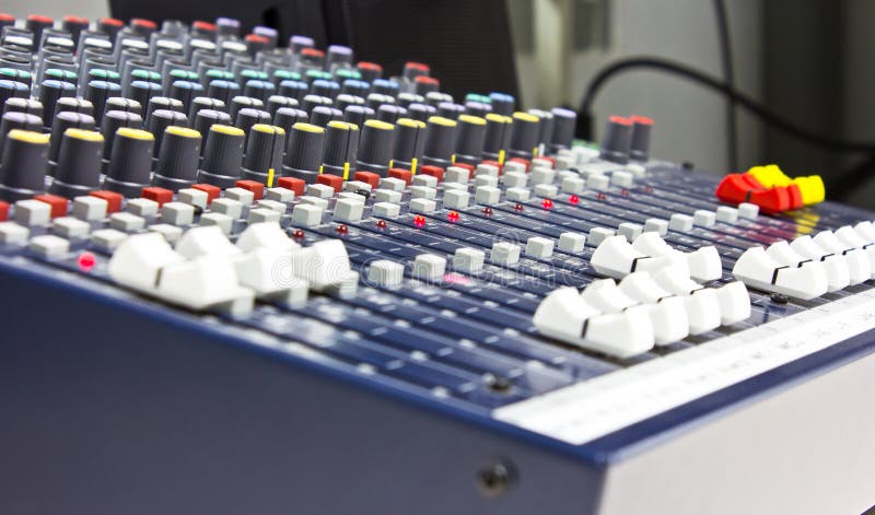 Sound mixer control stock photo. Image of switch, technician - 34668128