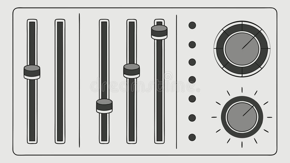 Sound Mixer Controls Stock Illustrations – 1,274 Sound Mixer Controls ...
