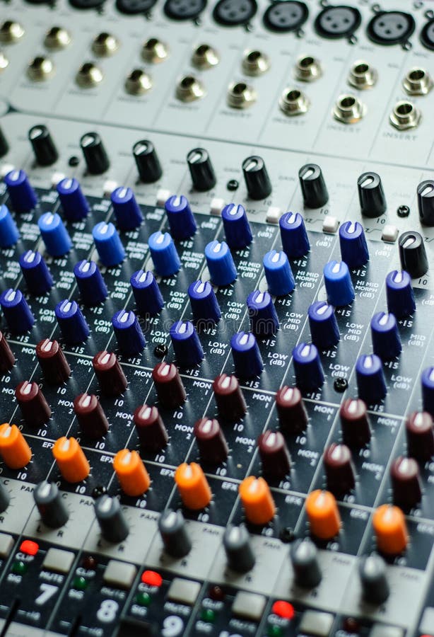 Sound mixer detail stock image. Image of adjust, effect - 24049609