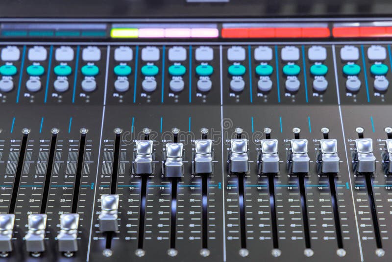 Sound Mixer Equalizer Control Panel a Console for Audio System Volume ... Sound Mixer Equalizer Control Panel a Console for Audio System Volume ...