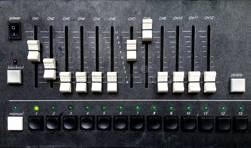 Sound mixer panel stock image. Image of equipment, loud - 65310091