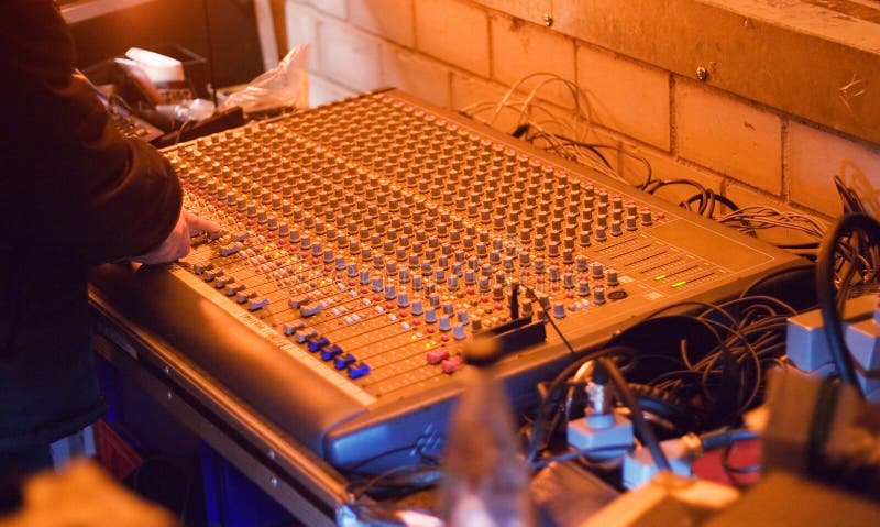 Audio Mixing panel stock photo. Image of operator, fader - 1512924
