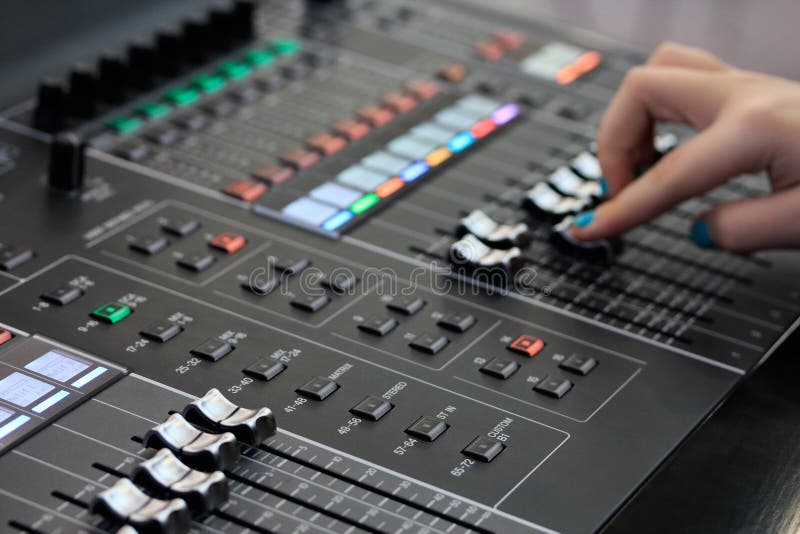 Pushing Faders Mixing Desk Stock Photos - Free & Royalty-Free Stock Photos from Dreamstime