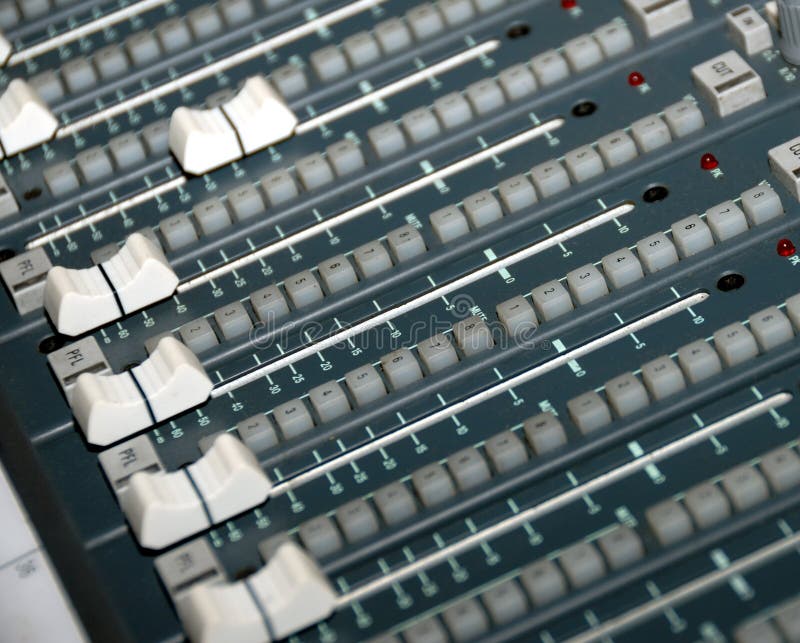 Sound mixing console stock image. Image of knob, board - 89578469