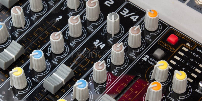 Sound Mixing Desk stock photo. Image of analog, channel - 42068460